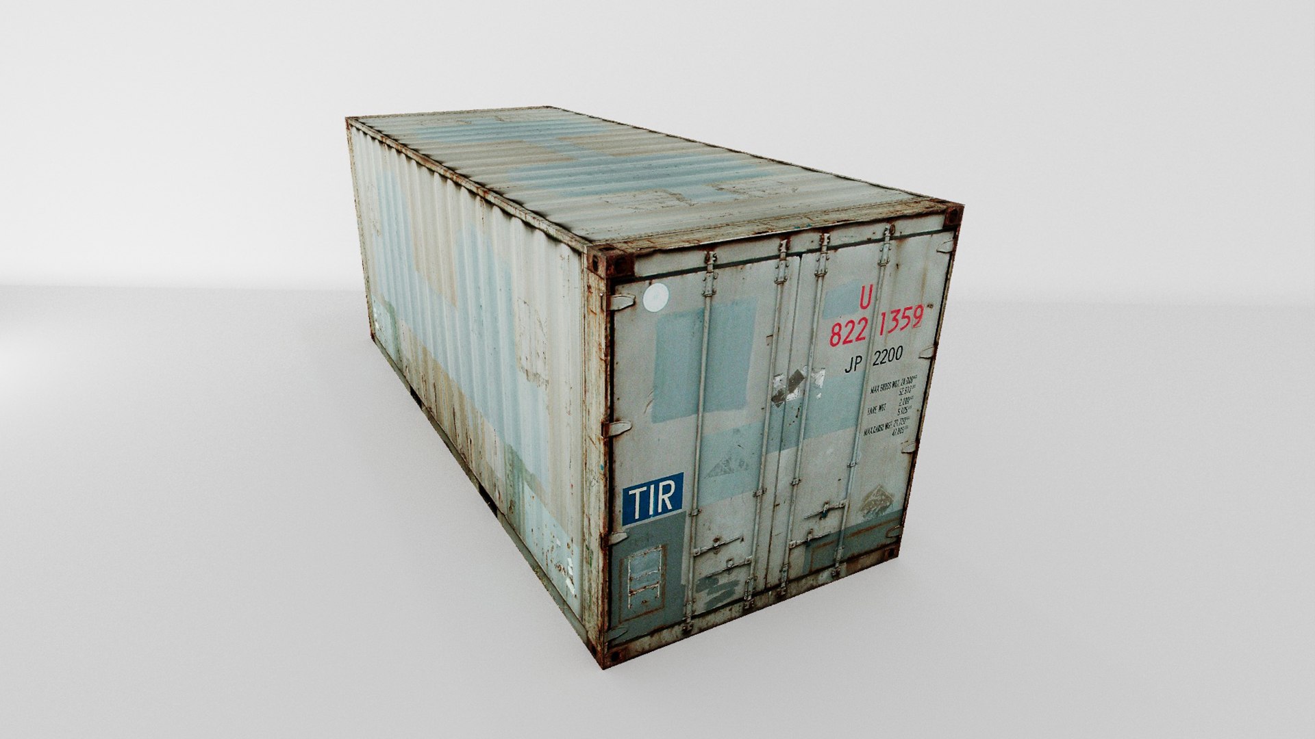 3D Container Lowpoly 20ft Model - TurboSquid 2103376