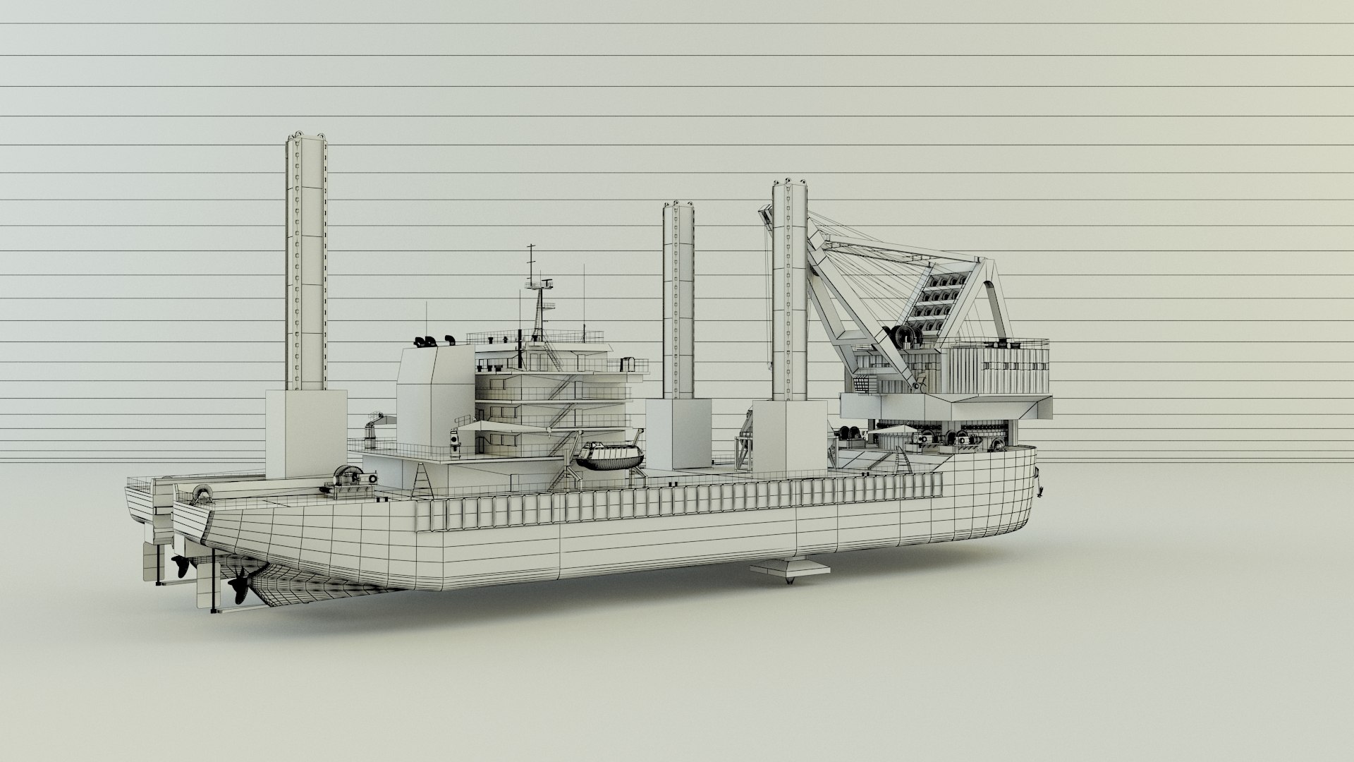 3D Zmpc 220t Grab Dredger - TurboSquid 2262379