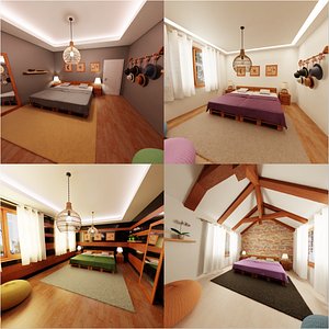Download 3D Bedroom Blender Models - TurboSquid