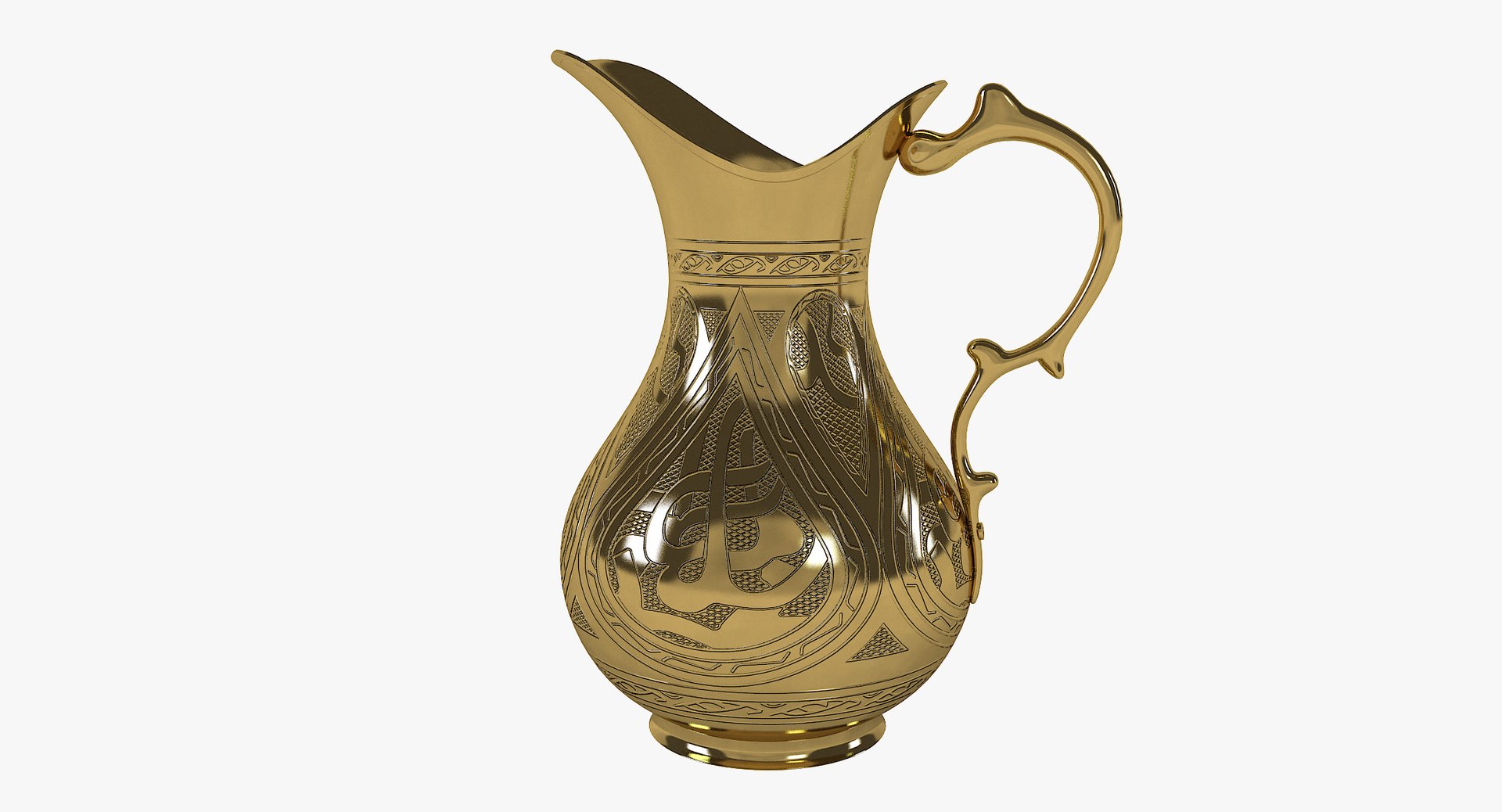 3D Golden Pitcher - TurboSquid 1382743