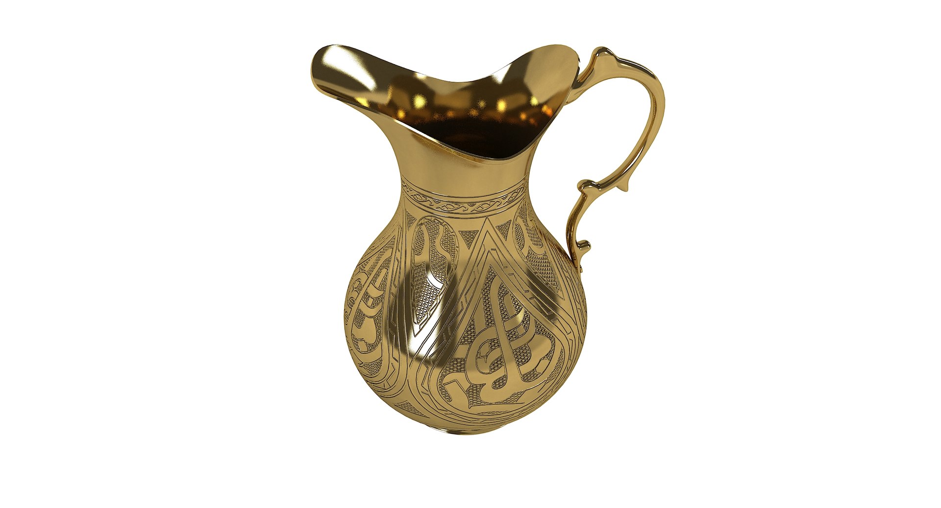 3D Golden Pitcher - TurboSquid 1382743