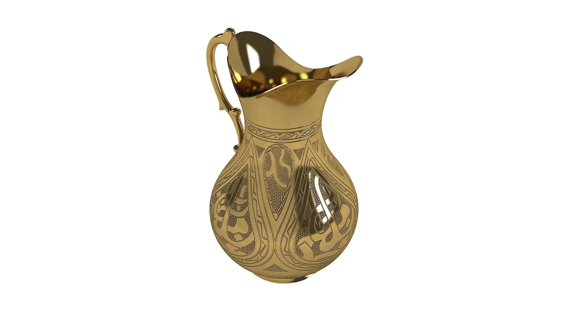 3D Golden Pitcher - TurboSquid 1382743