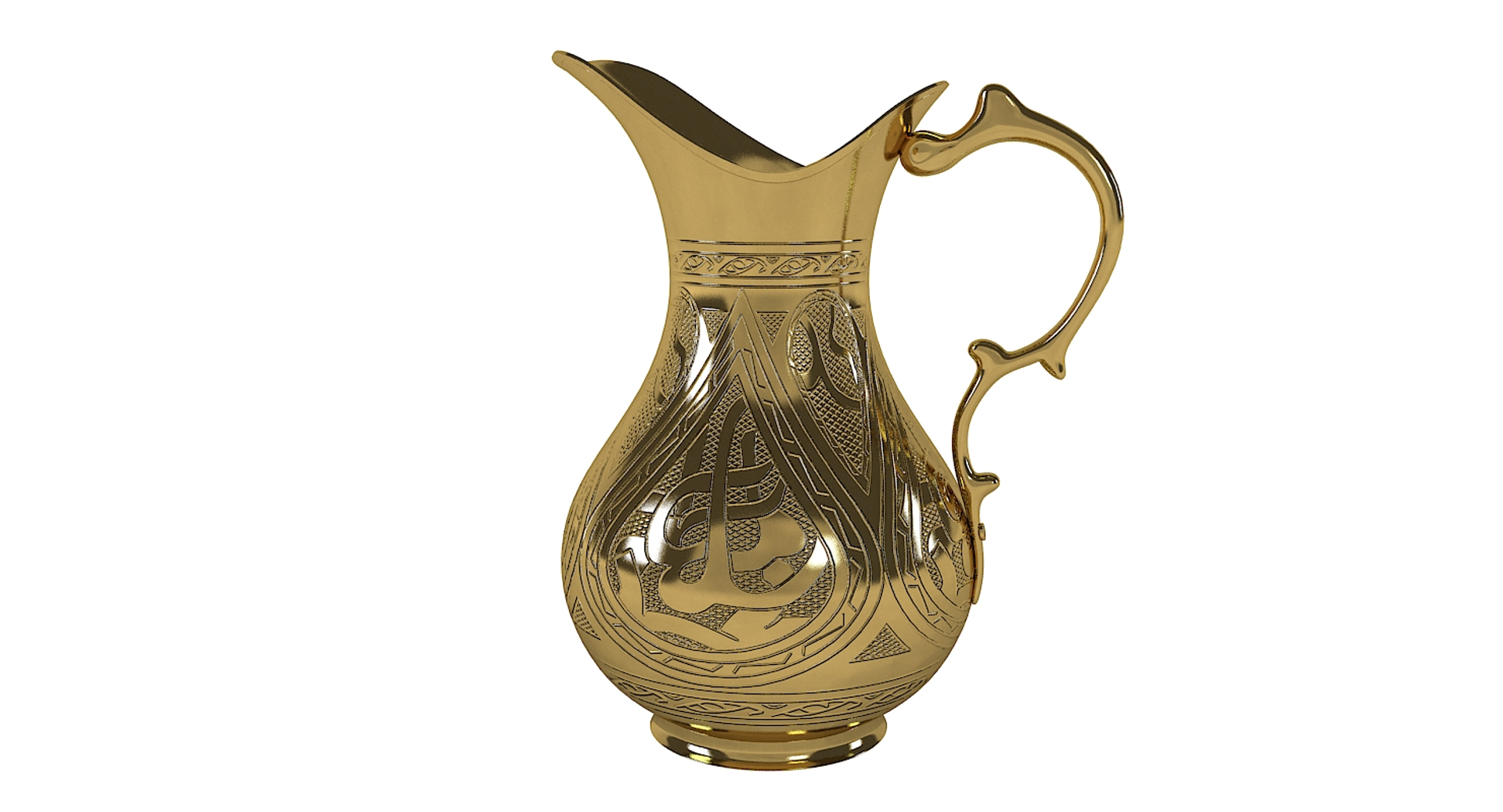 3D Golden Pitcher - TurboSquid 1382743