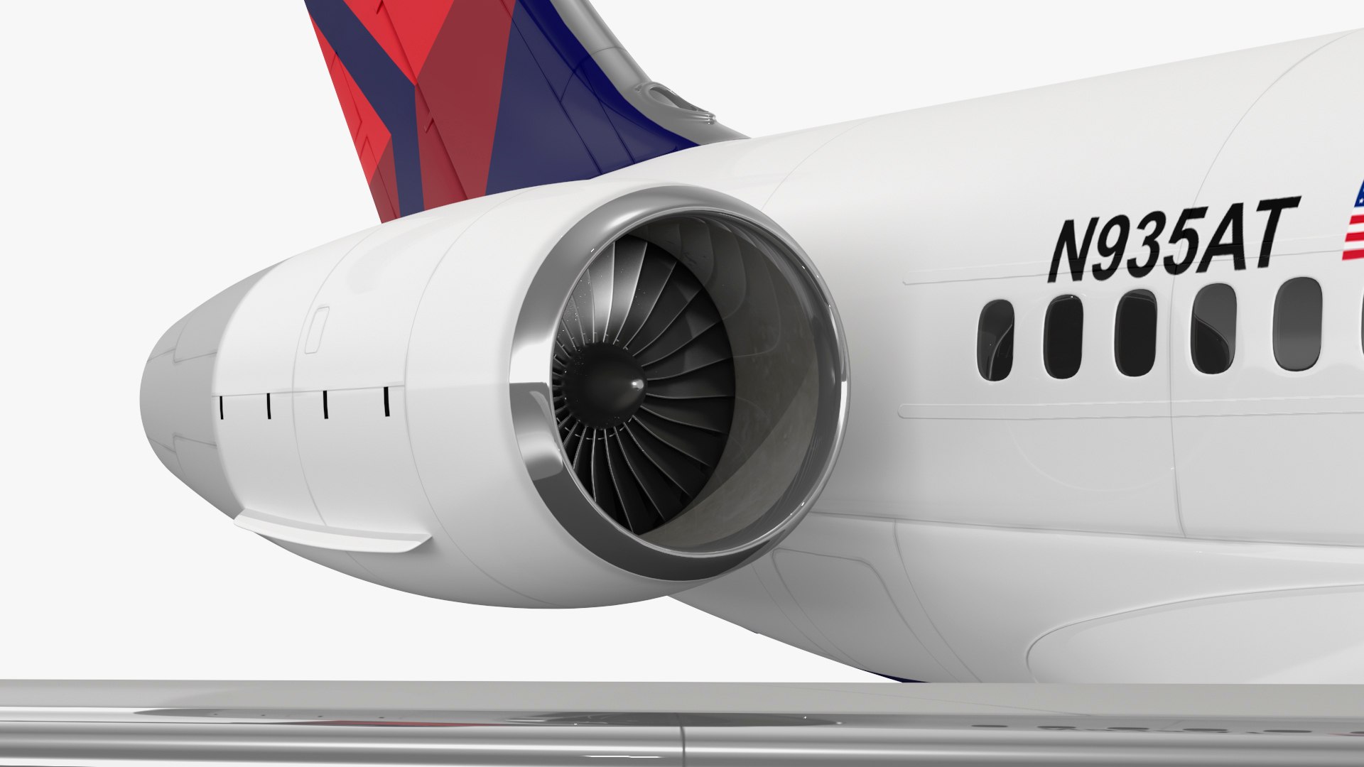 3D Delta Air Lines Boeing 717 Aircraft Rigged Model - TurboSquid 2385089