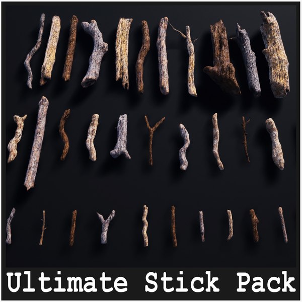 Ultimate Stick Branches Package 30 Variations model - TurboSquid 1984623
