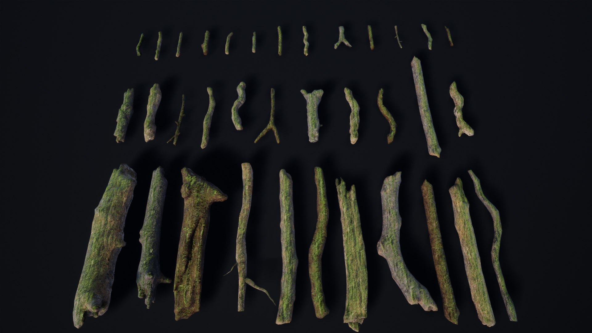 Ultimate Stick Branches Package 30 Variations Model - TurboSquid 1984623