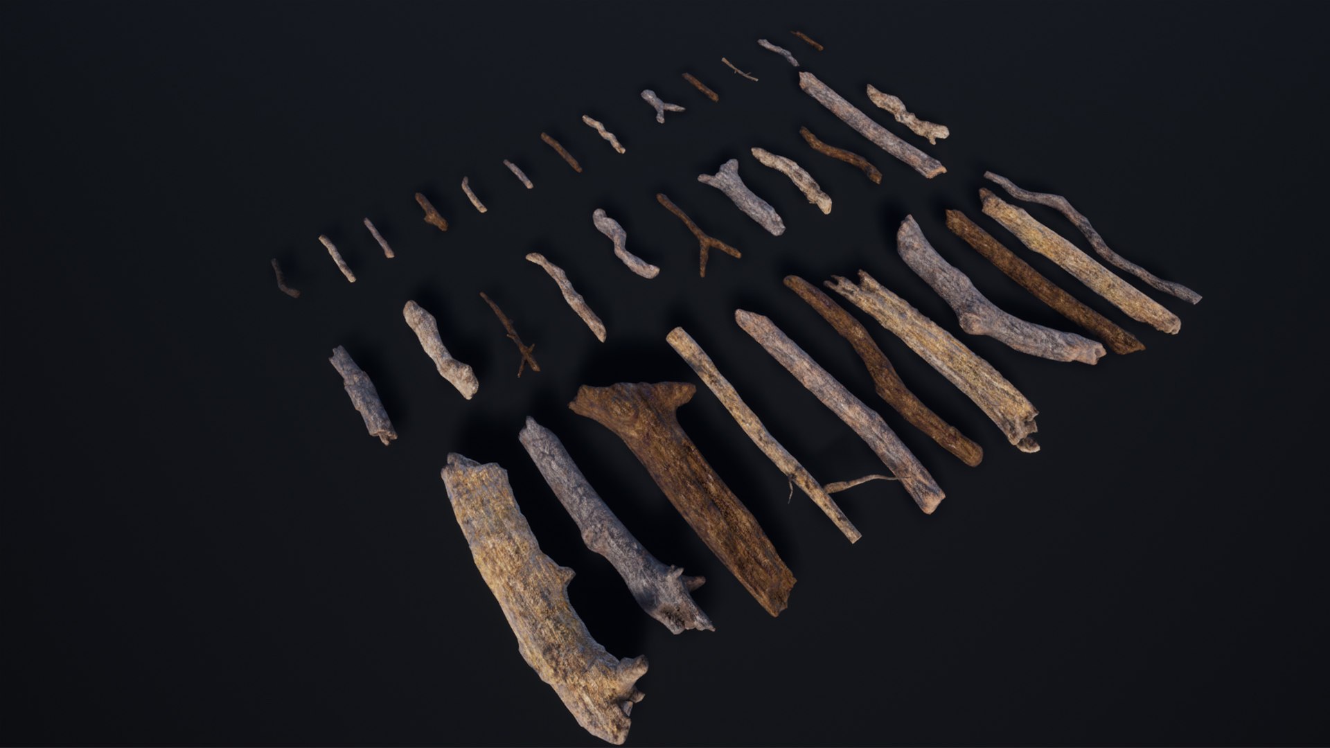 Ultimate Stick Branches Package 30 Variations Model - TurboSquid 1984623