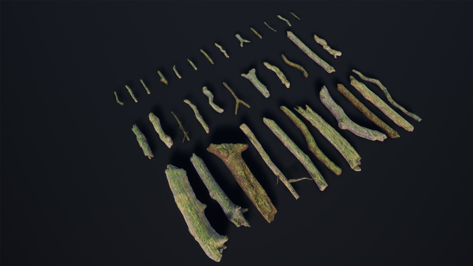 Ultimate Stick Branches Package 30 Variations Model - TurboSquid 1984623