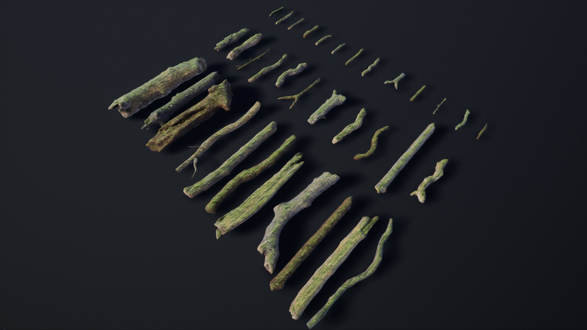 Ultimate Stick Branches Package 30 Variations Model - TurboSquid 1984623