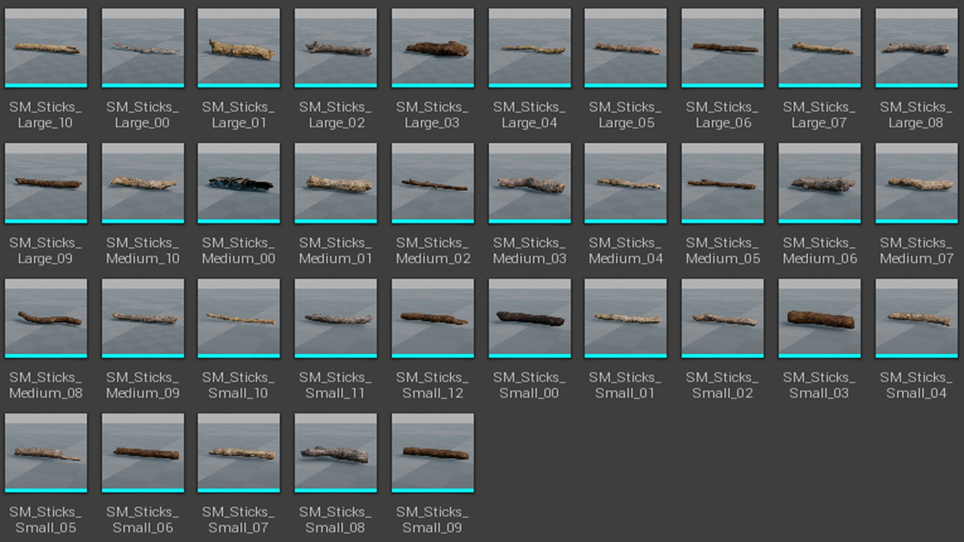 Ultimate Stick Branches Package 30 Variations Model - TurboSquid 1984623