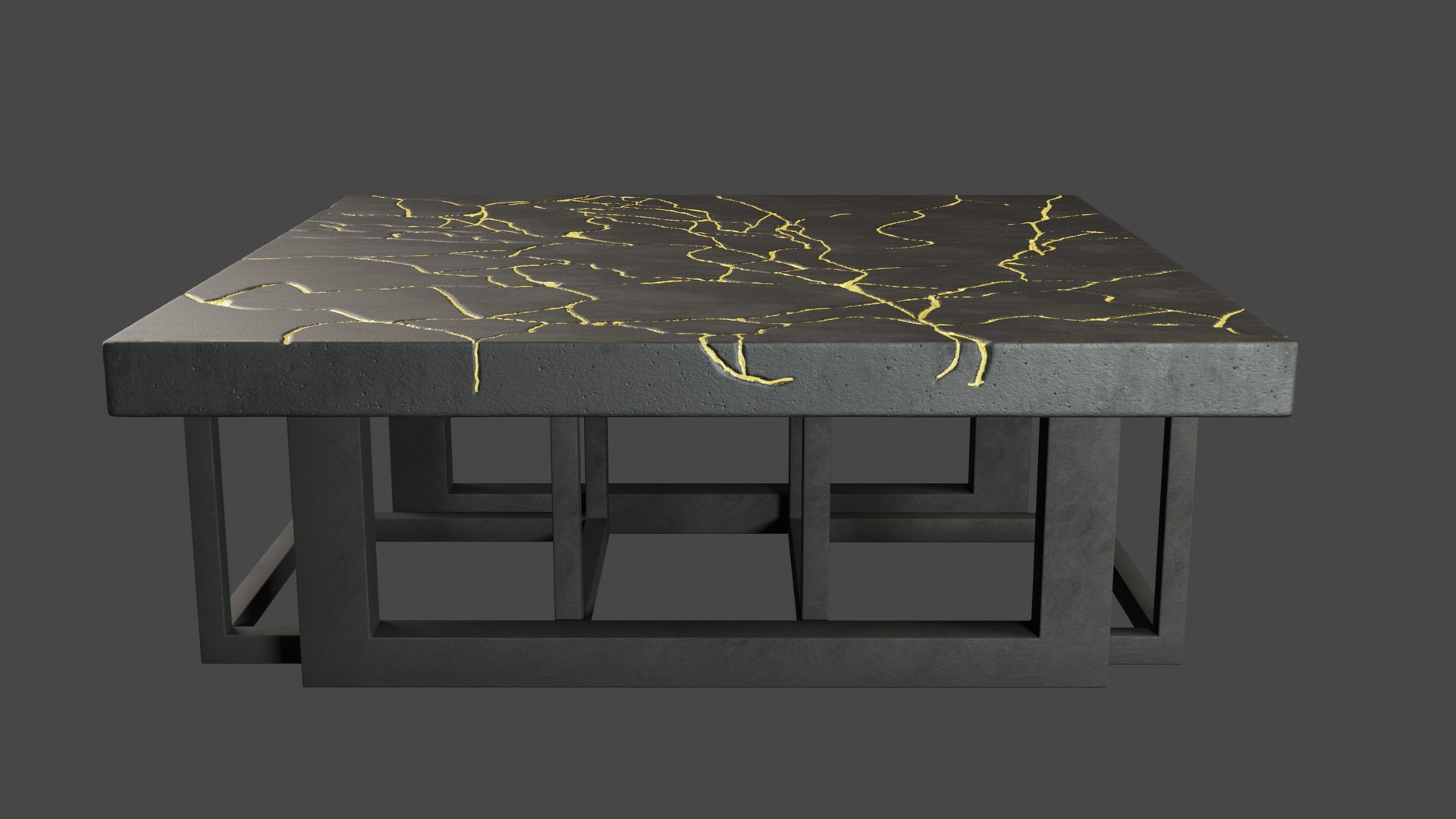 Kintsugi set coffee table 3D model - TurboSquid 1645018
