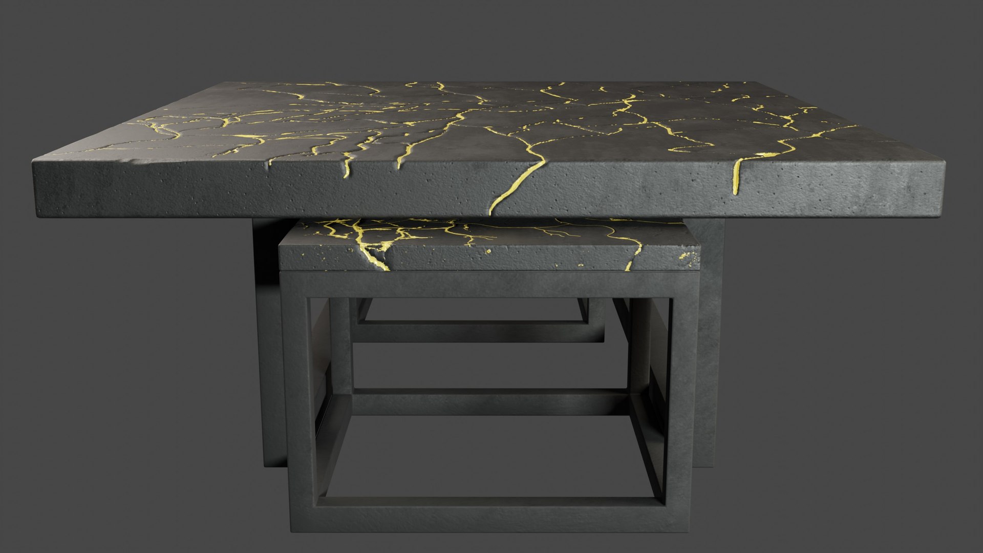 Kintsugi set coffee table 3D model - TurboSquid 1645018