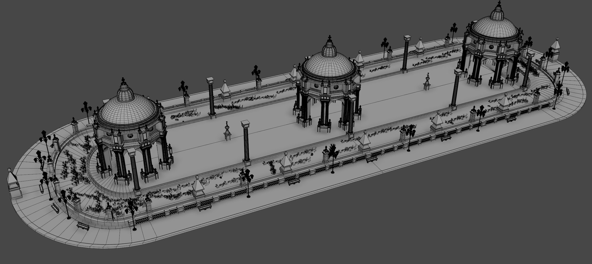 3D Fantasy Classic Swimming Pool Temple - TurboSquid 1776058