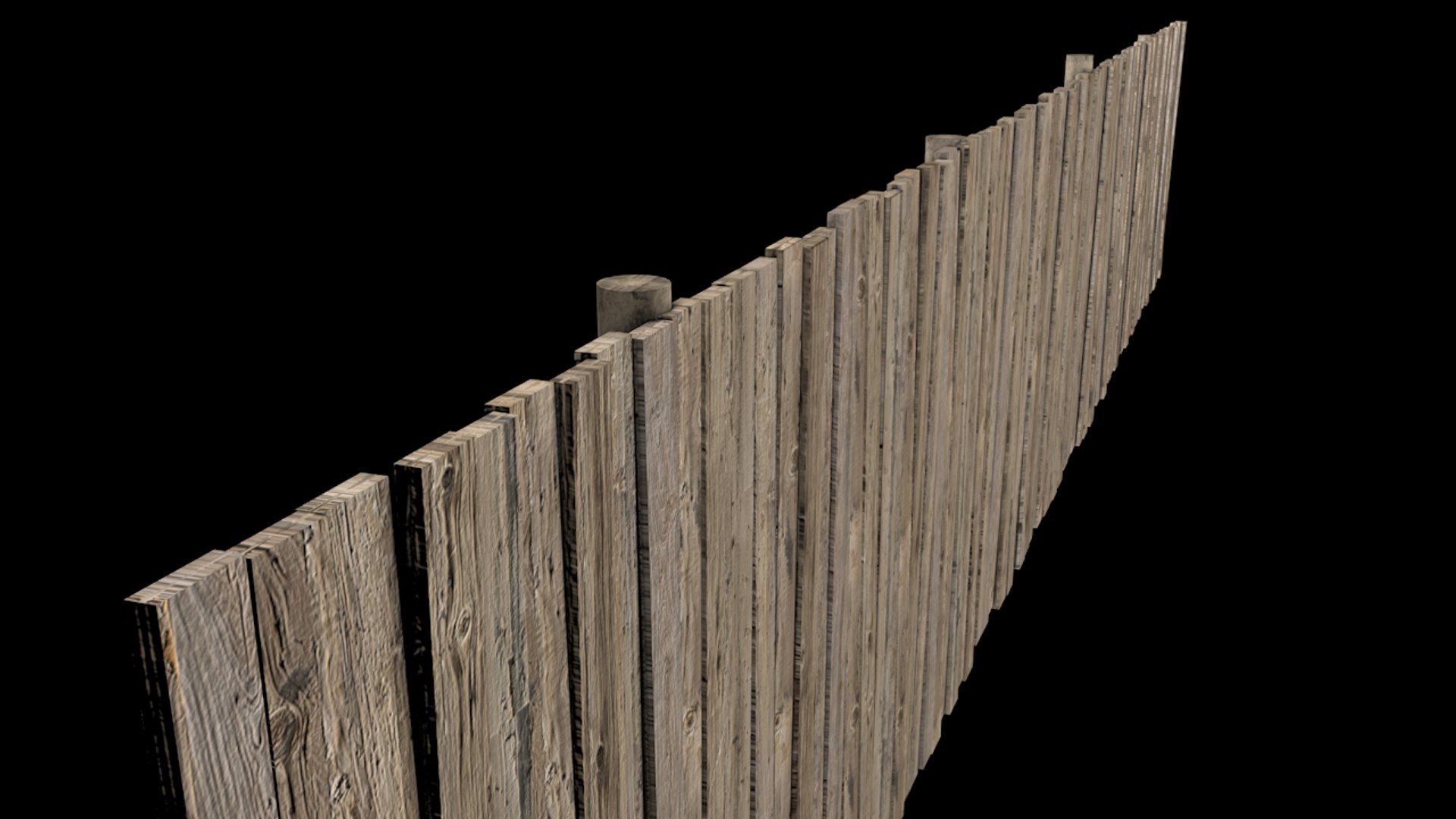 3D Wooden Fence - TurboSquid 1167864