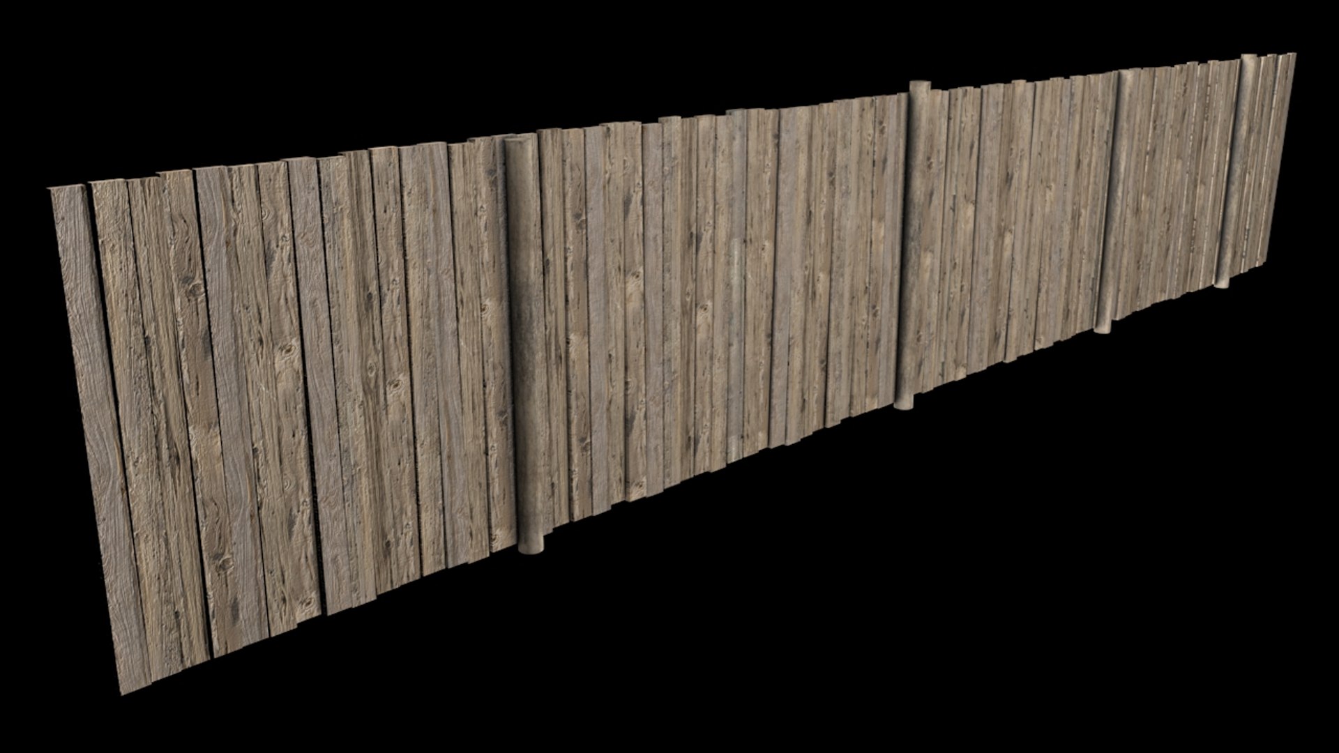 3D Wooden Fence - TurboSquid 1167864