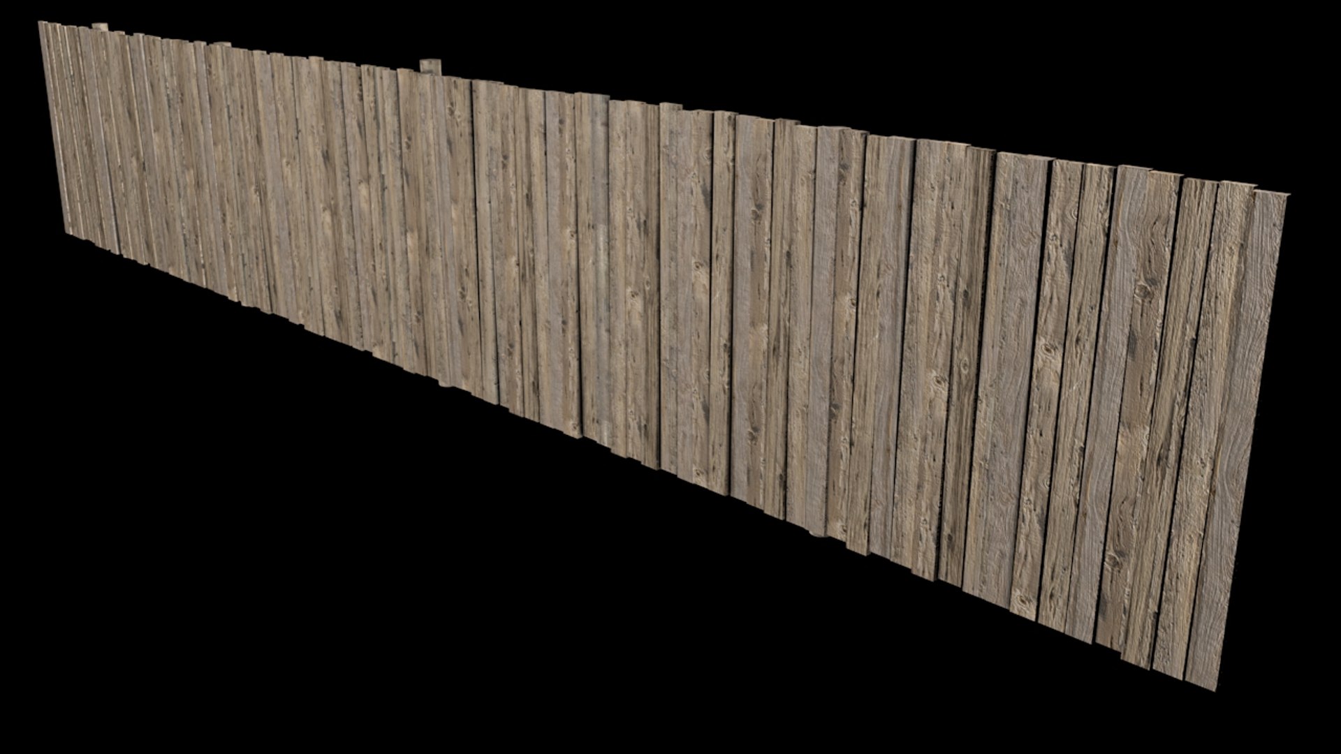 3D Wooden Fence - TurboSquid 1167864