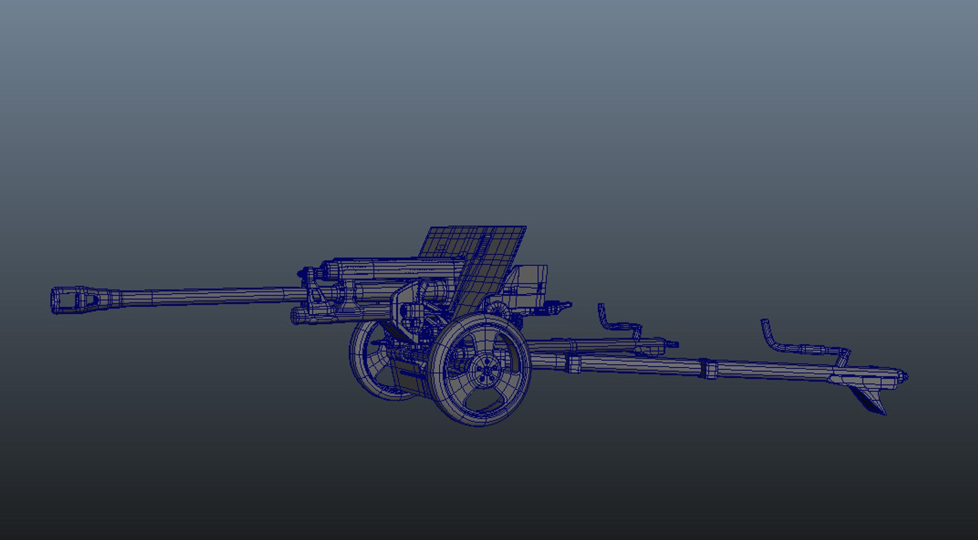 3d Model Gun Zis-3