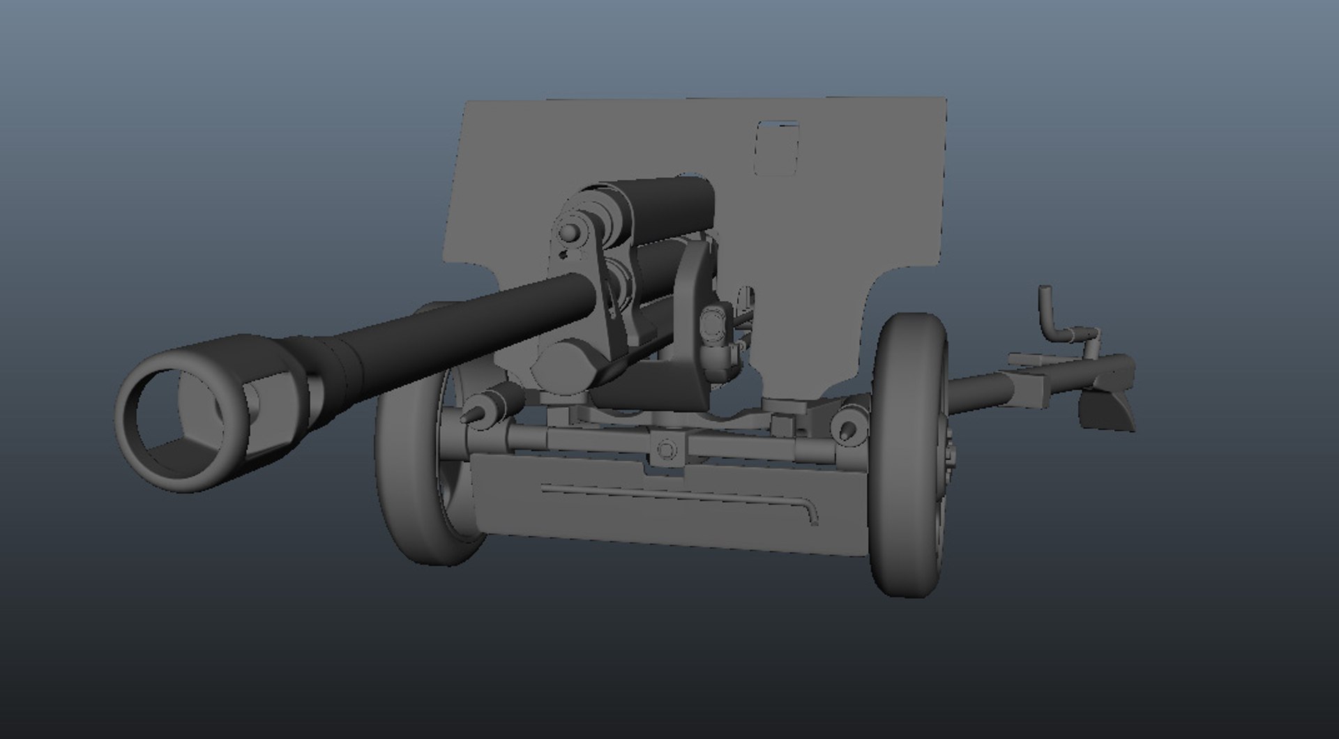 3d Model Gun Zis-3