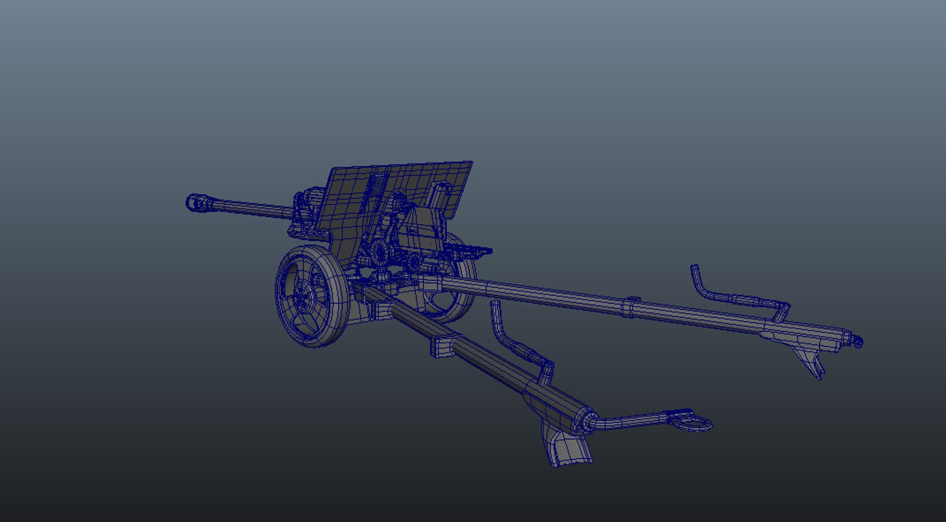 3d Model Gun Zis-3