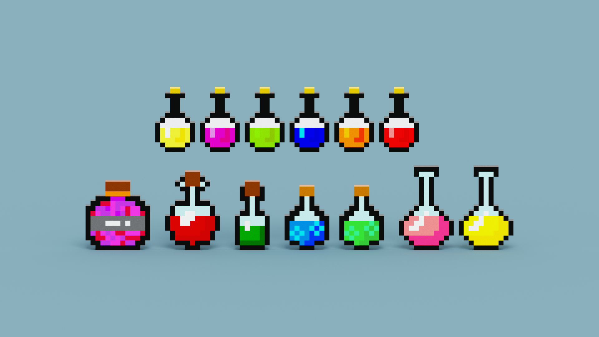 3D Pixel Potion Pack - TurboSquid 2026571