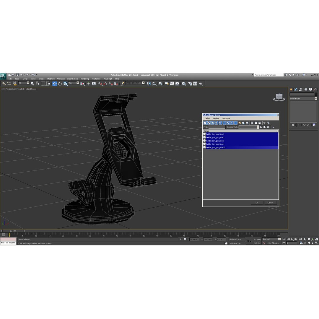 Universal Gps Car Mount 3d Model