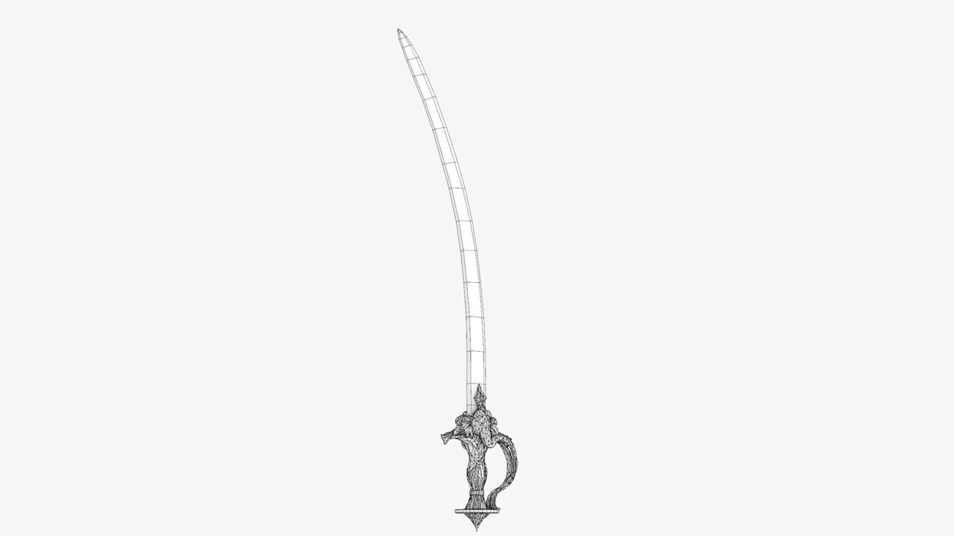 3D Fantasy Sword RPG Indian Talwar Talwaar Tulwar Sabre Sword Curved ...