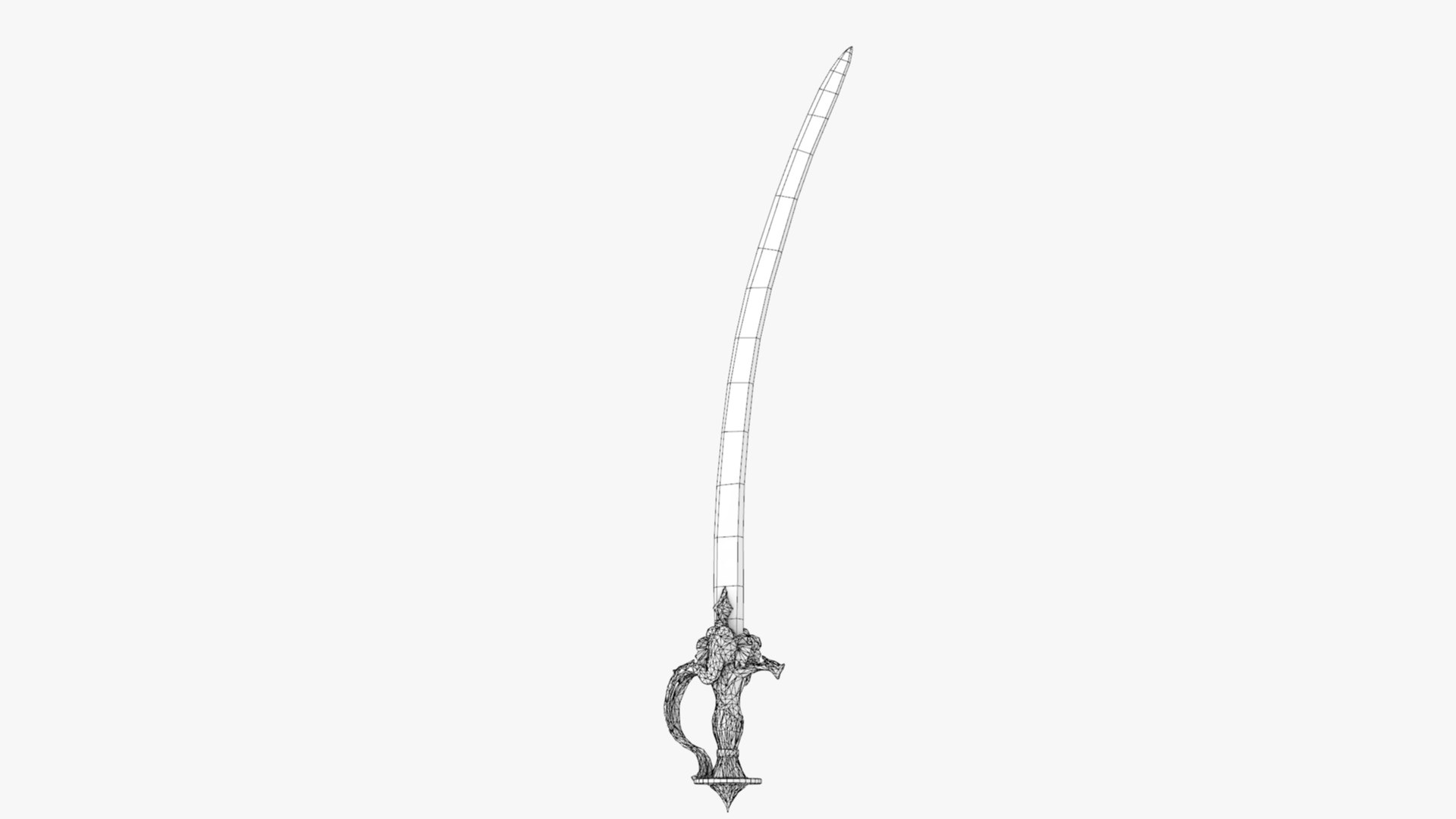 3D Fantasy Sword RPG Indian Talwar Talwaar Tulwar Sabre Sword Curved ...