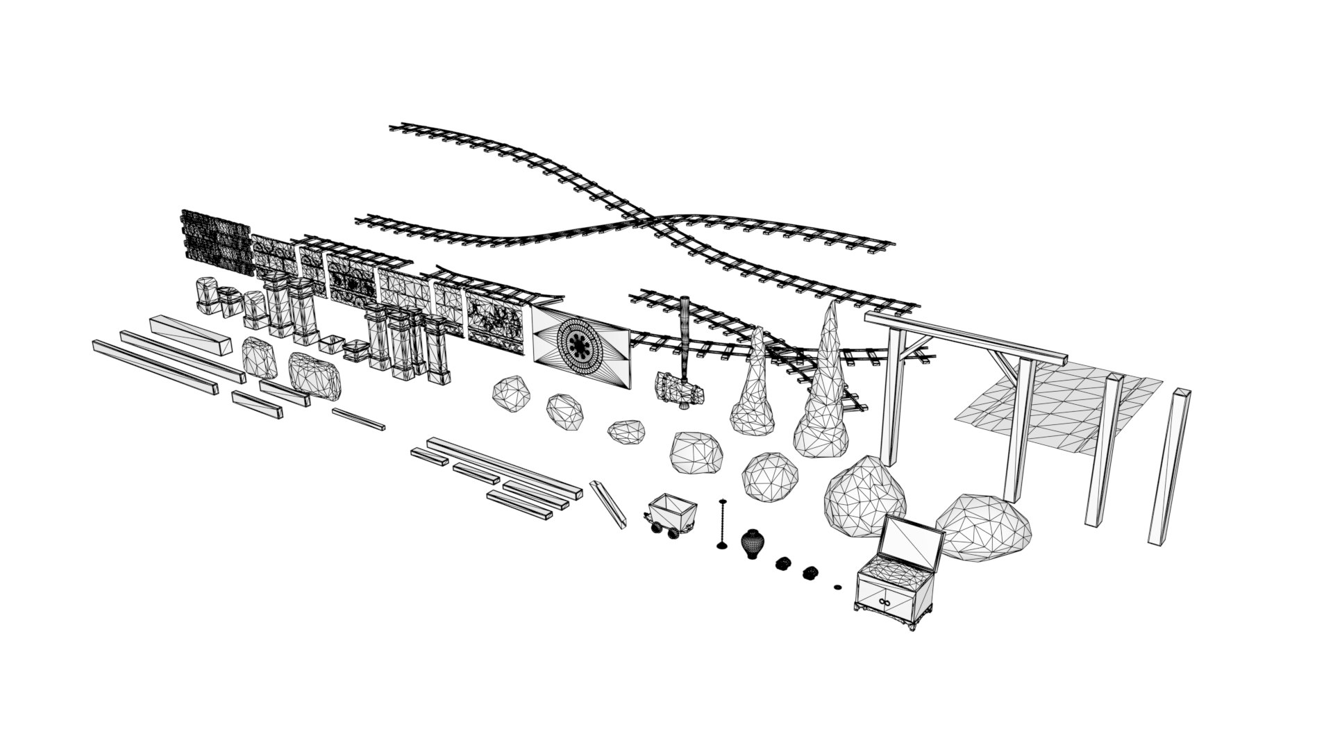 Mine Ruin Dungeon Asset Pack 3D - TurboSquid 2155065