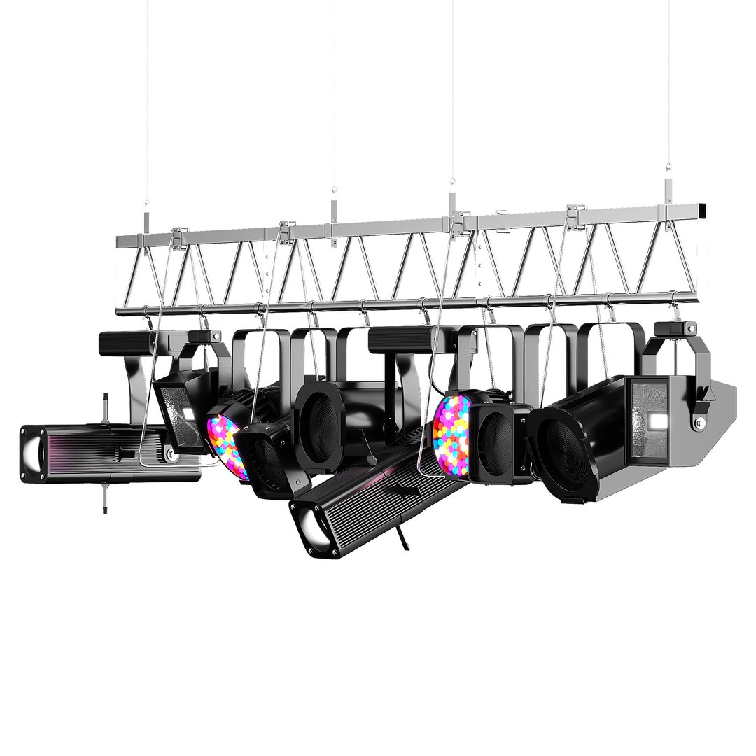 Soft Theater Farm With Lighting Equipment 3D Model - TurboSquid 2326217