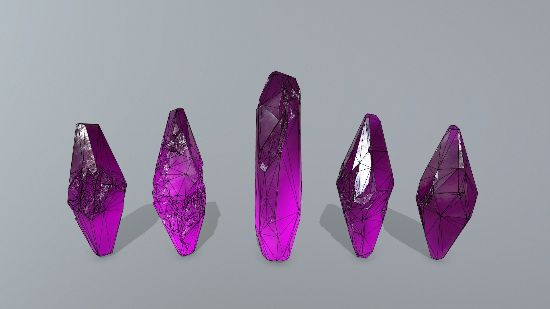 Crystal Set 2 3D Model - TurboSquid 2272795