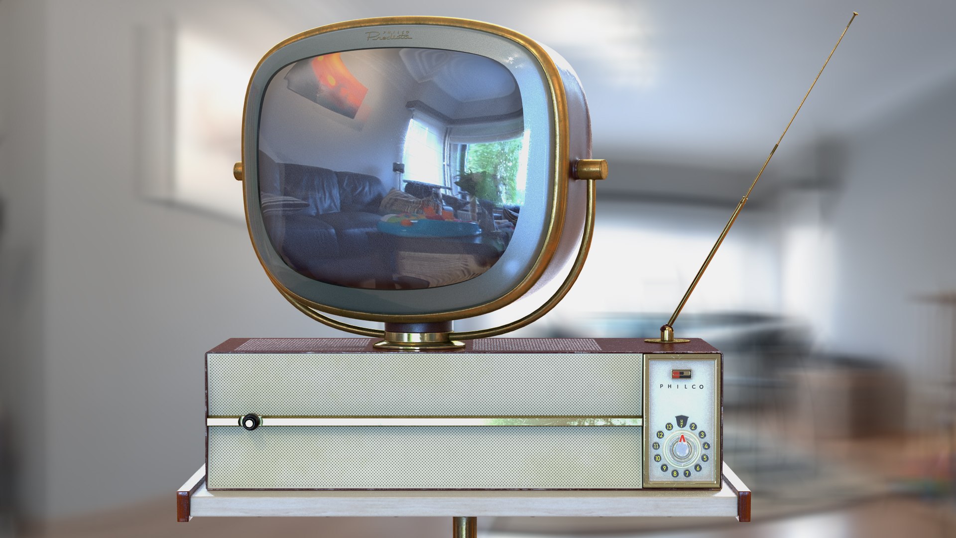 3D retro 1959 philco predicta - TurboSquid 1603722