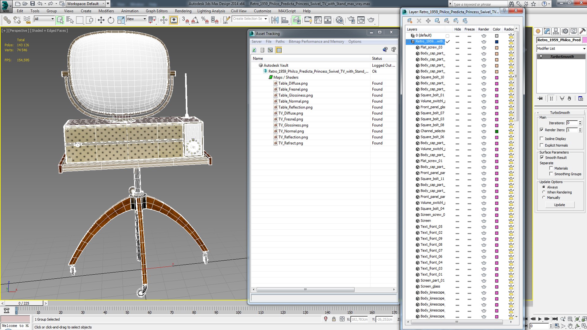 3D retro 1959 philco predicta - TurboSquid 1603722