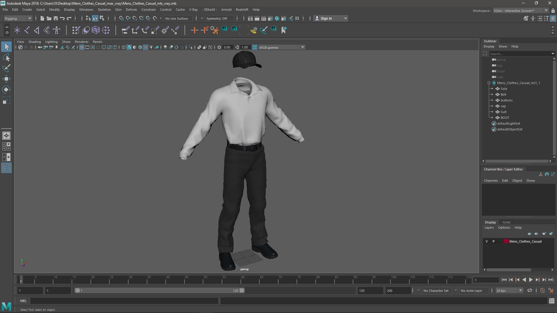 Mens Clothes Casual Model - TurboSquid 2297261