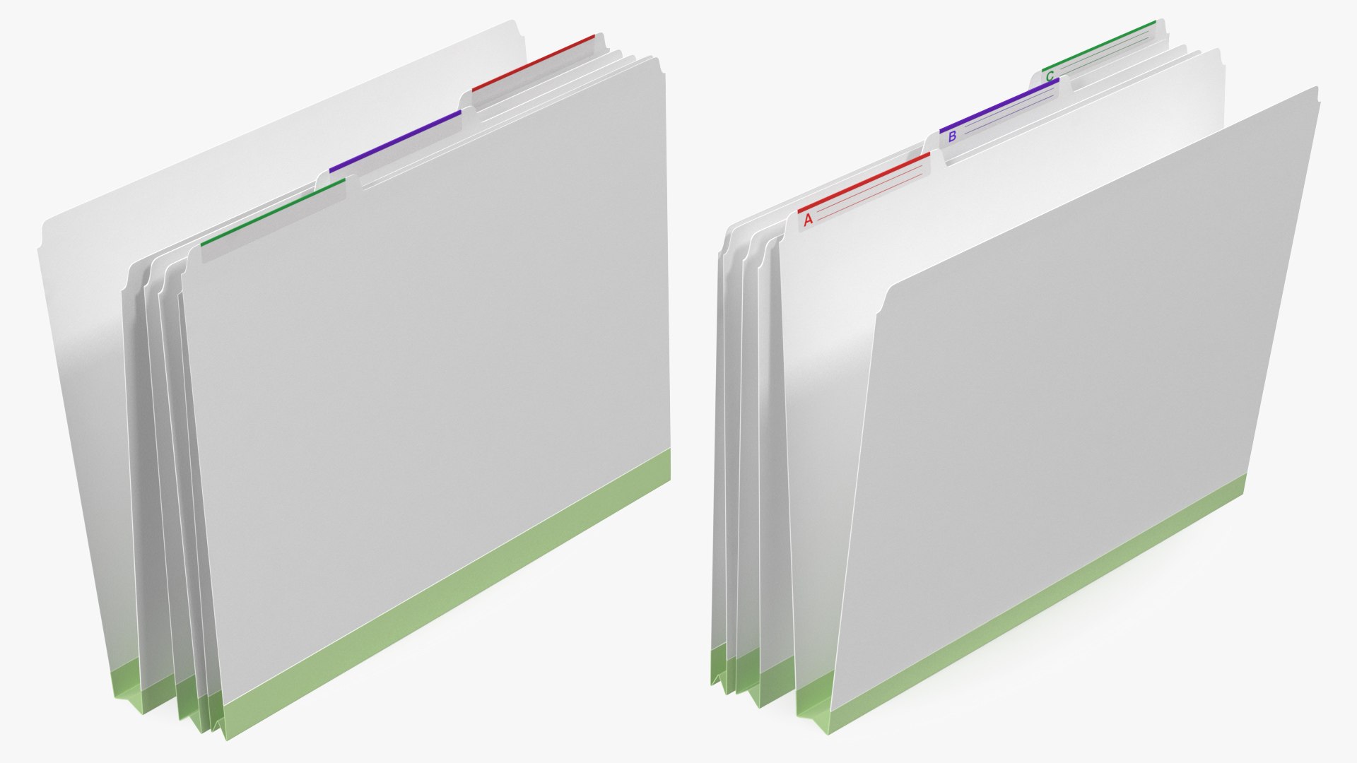 White Cardboard File Folder 3D Model - TurboSquid 1797886
