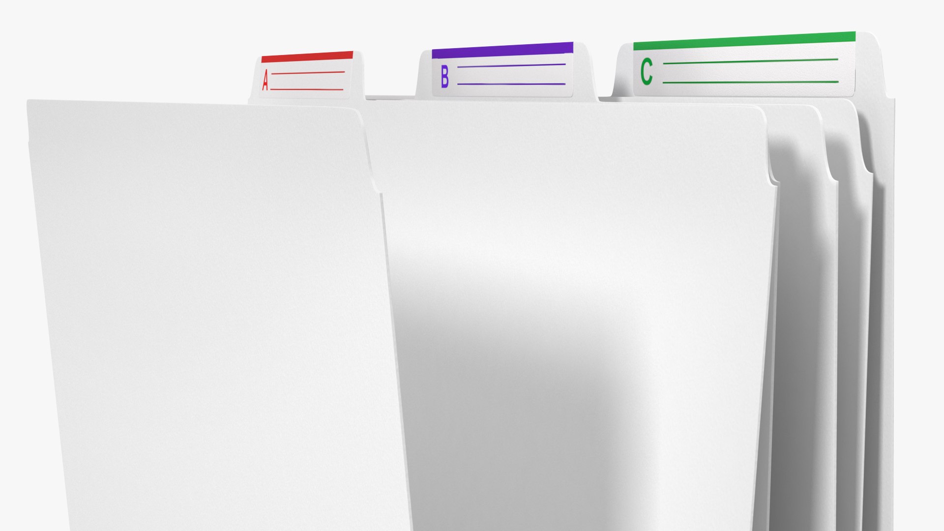 White Cardboard File Folder 3D Model - TurboSquid 1797886