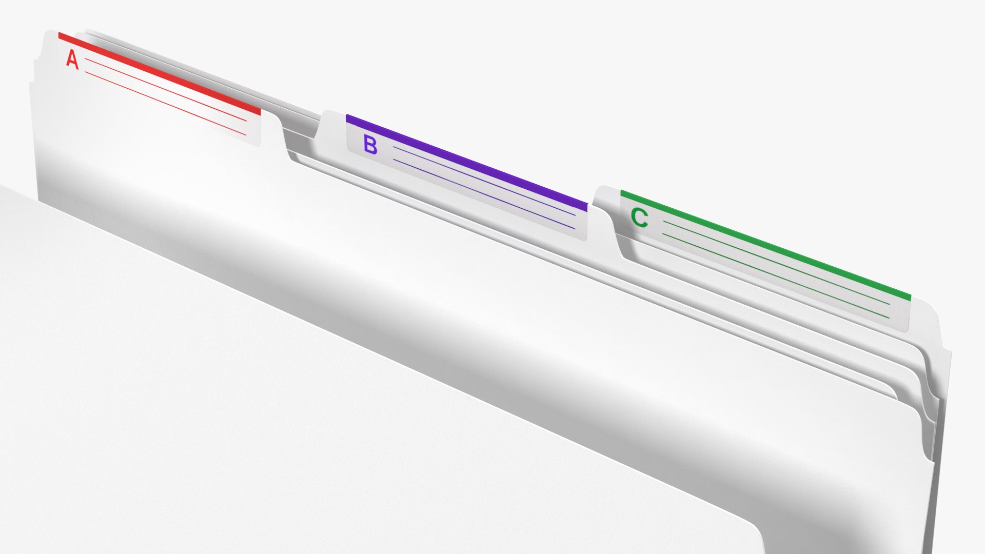 White Cardboard File Folder 3D model - TurboSquid 1797886