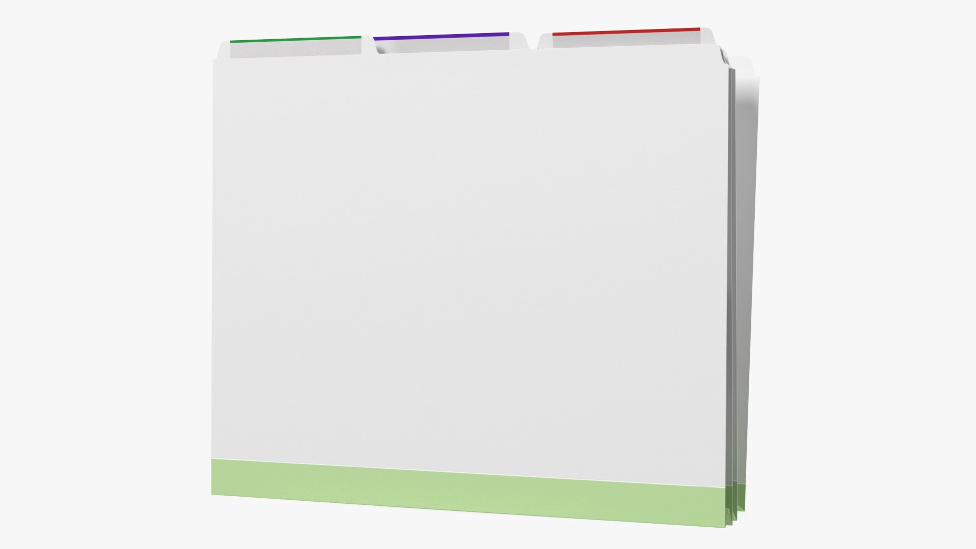 White Cardboard File Folder 3D Model - TurboSquid 1797886