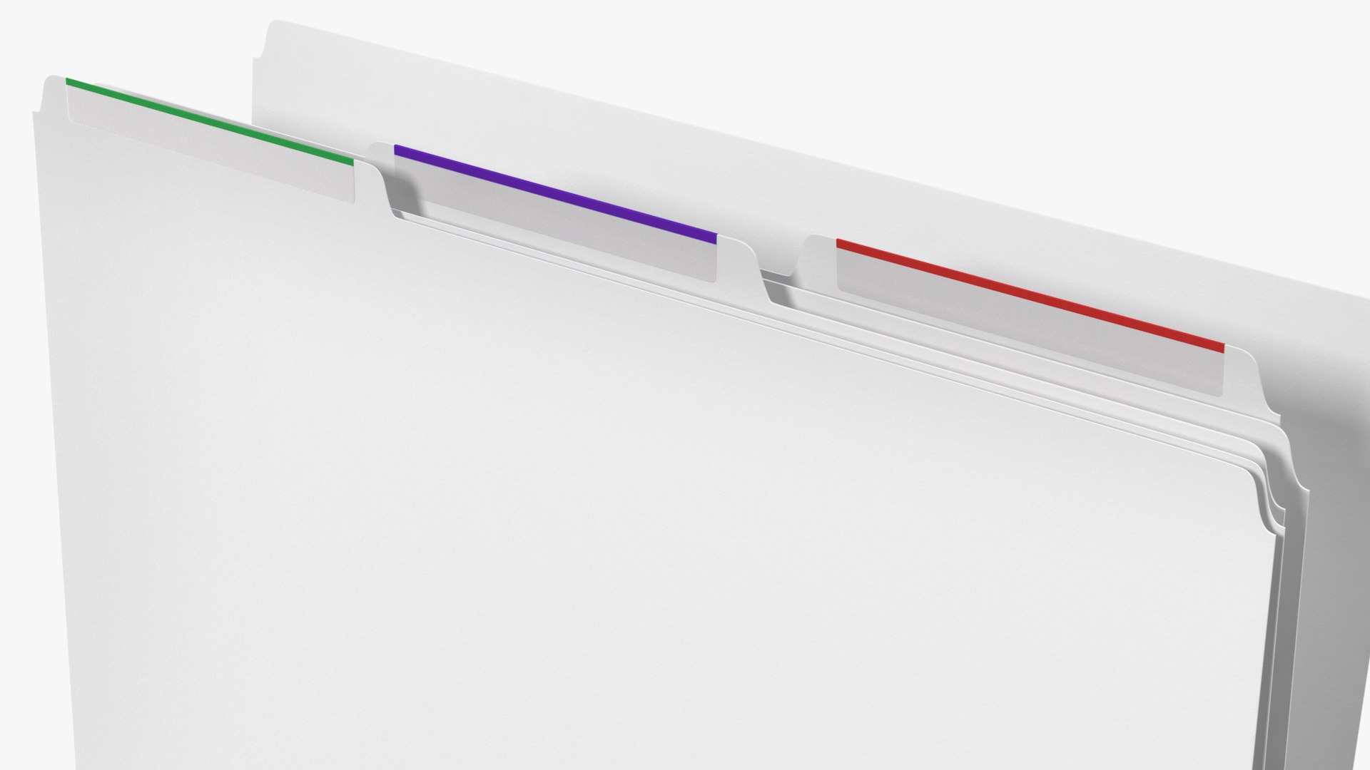 White Cardboard File Folder 3D Model - TurboSquid 1797886