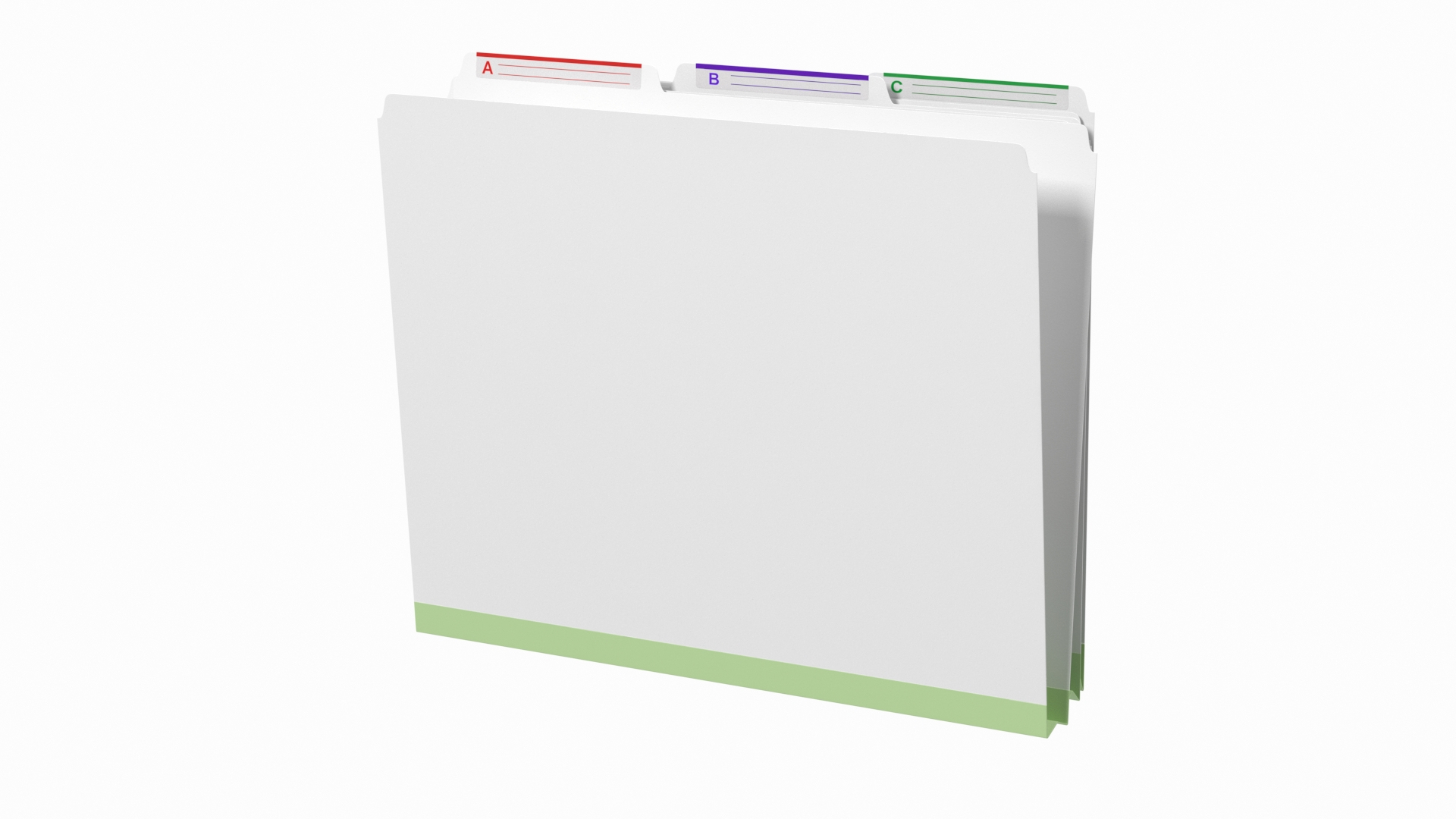 White Cardboard File Folder 3D Model - TurboSquid 1797886