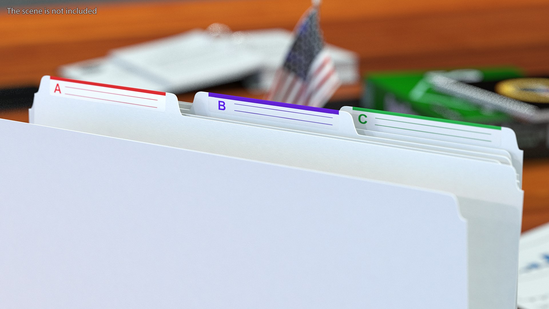 White Cardboard File Folder 3D Model - TurboSquid 1797886