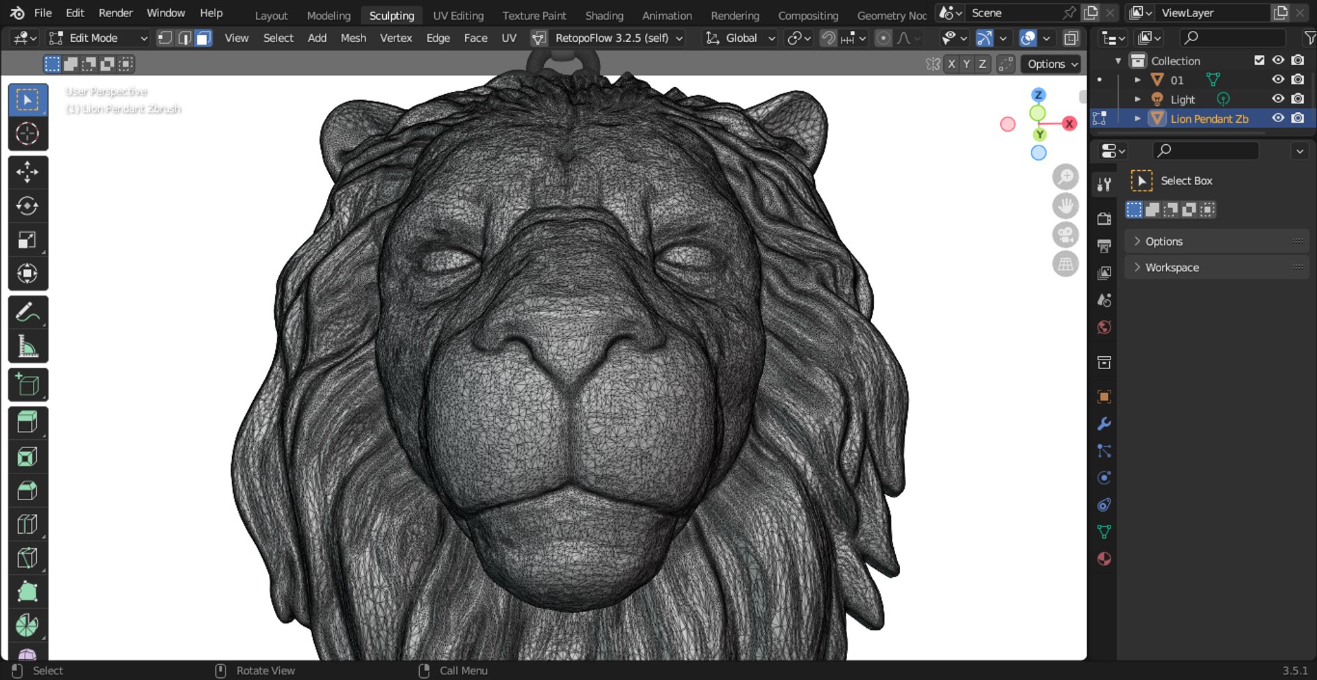 Realistic Lion Pendant 3D Print Model 3D Model - TurboSquid 2118602