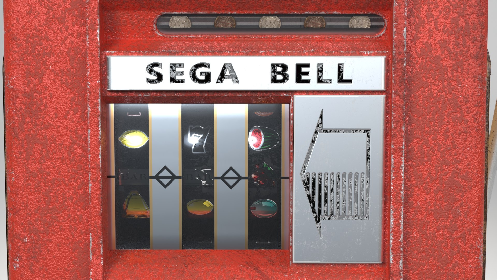 Vintage Slot Fruit Machine Model - TurboSquid 2206418