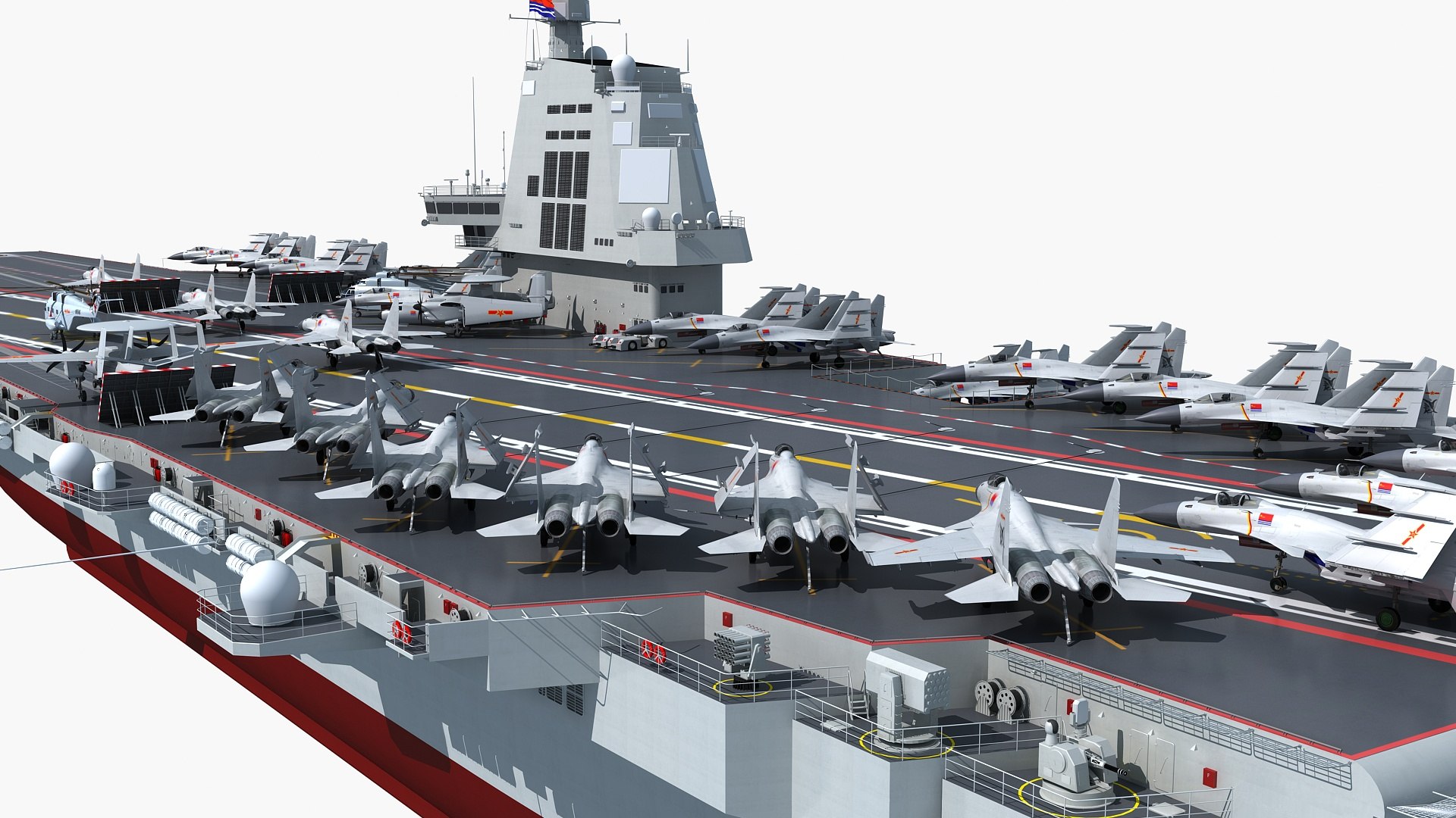 CV16 CV17 CV18 With Shipboard Aircraft 3D - TurboSquid 2117527