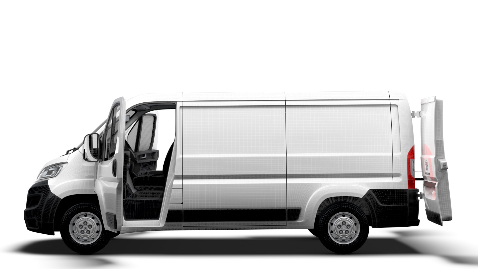 3D Model Peugeot Boxer Van L2H1 HQ Interior 2023 - TurboSquid 2221733