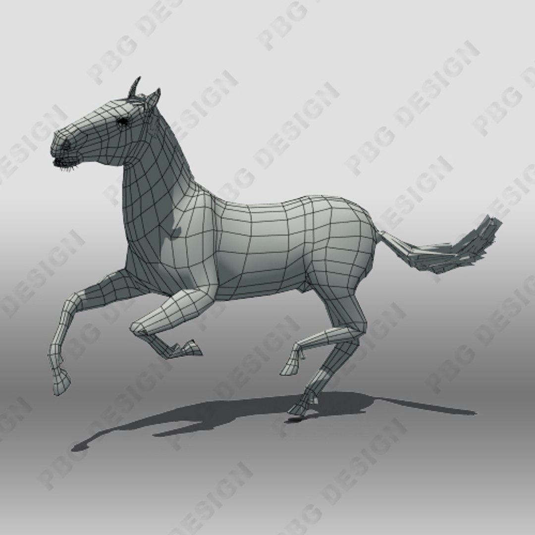horse animations max