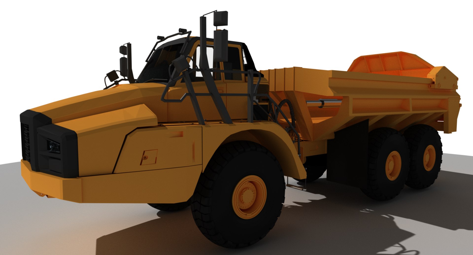3ds max articulated hauler truck vehicle