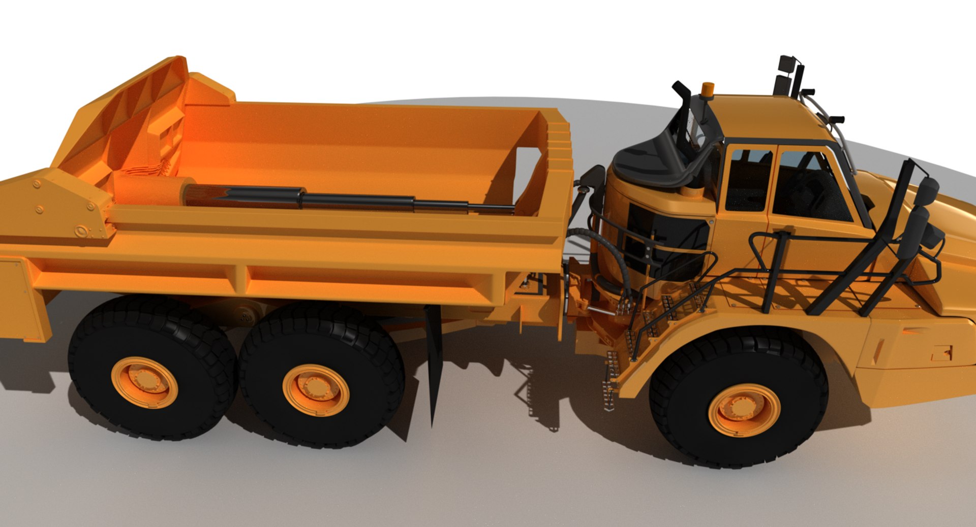 3ds max articulated hauler truck vehicle