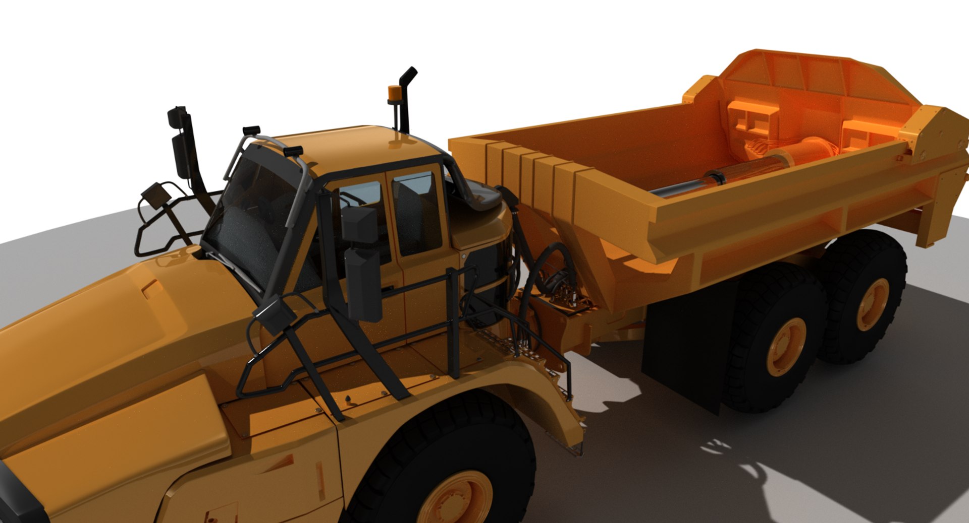 3ds max articulated hauler truck vehicle