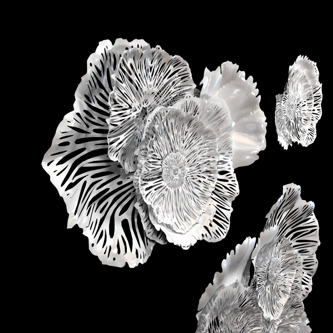 Wall Decorations Flower Art 3d Max