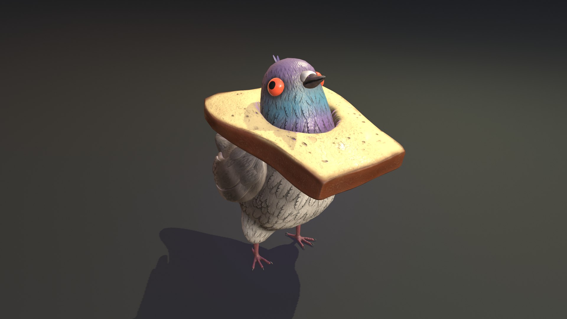 Bread Head Pigeon Model - TurboSquid 1988323